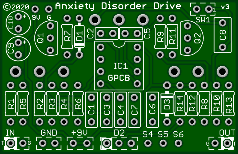 Anxiety Disorder Drive (OCD PCB) - GuitarPCB