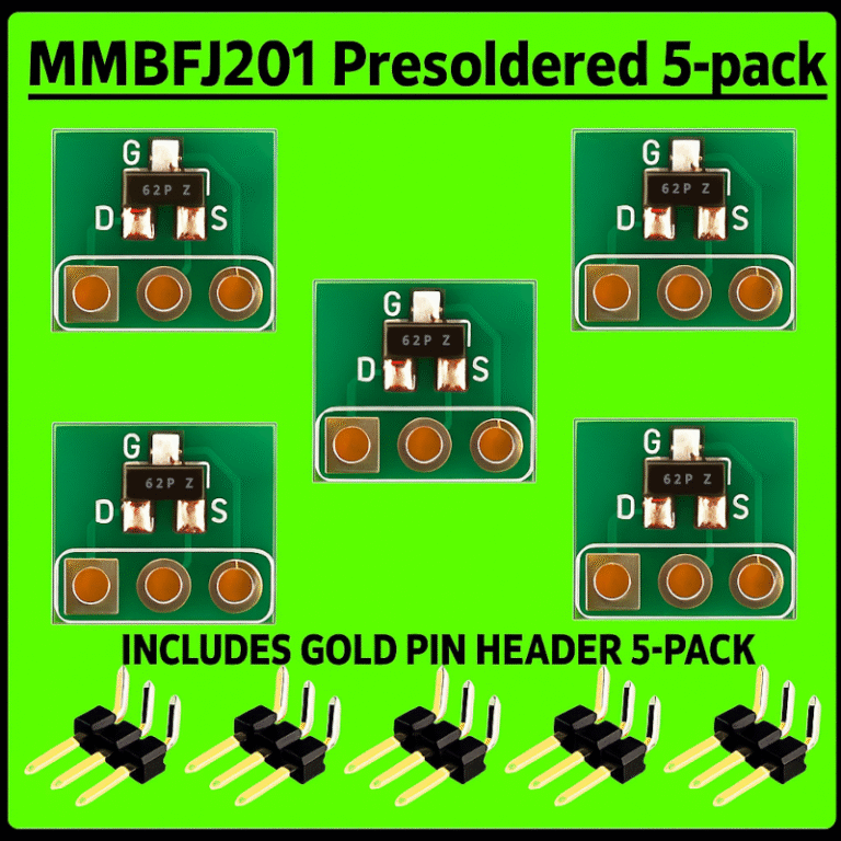 SMD J201 PCB 5-Pack: MMBFJ201 – Pre-Soldered to Through-Hole adapter ...