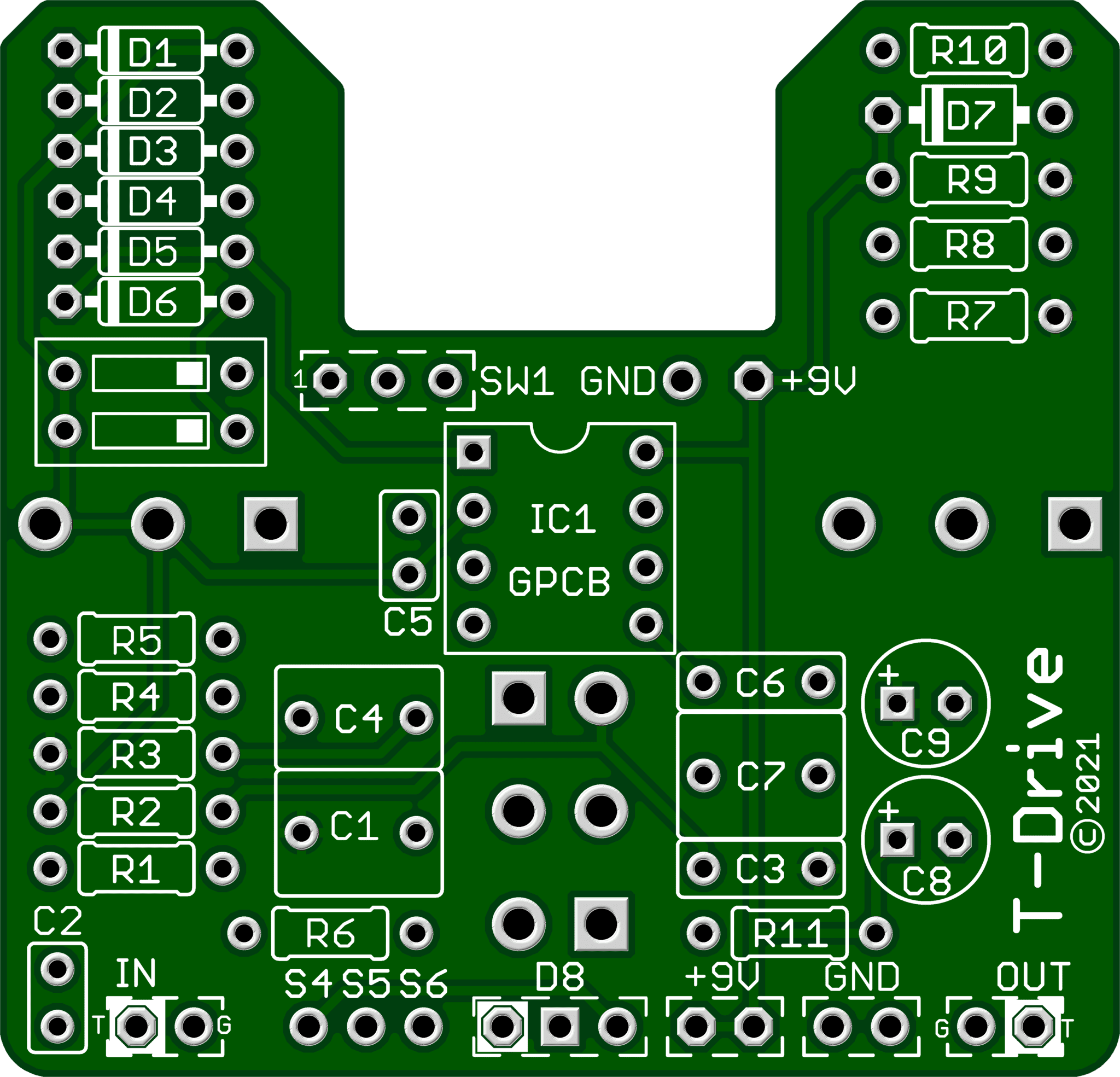 T-Drive – Based on Timmy Transparent Drive – GuitarPCB