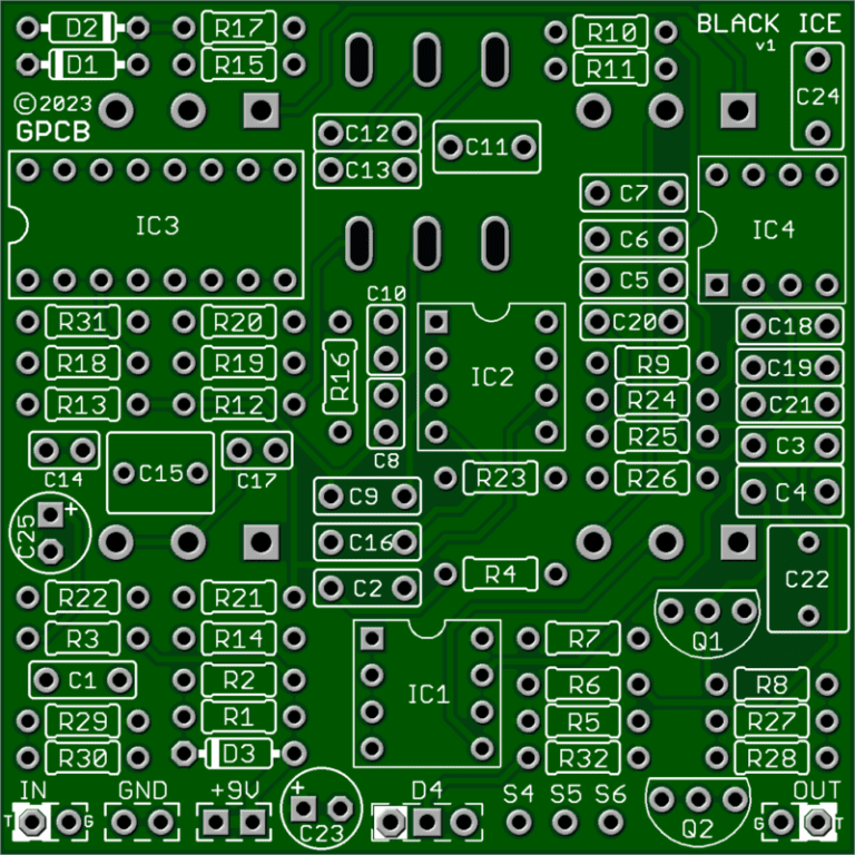 Black Ice – The Ultimate Bass Preamp and Drive PCB – GuitarPCB