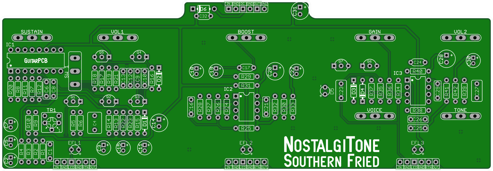 NostalgiTone Southern Fried Triple Combo PCB Set: Superior Southern ...