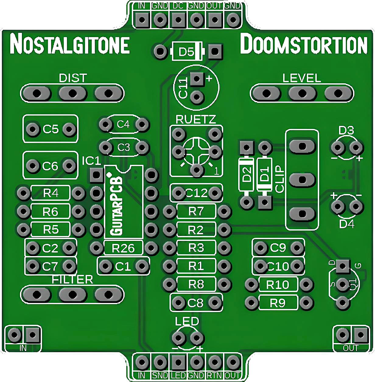 NostalgiTone Rat Doomstortion Single: The Best Rat style PCB w/ Diode ...